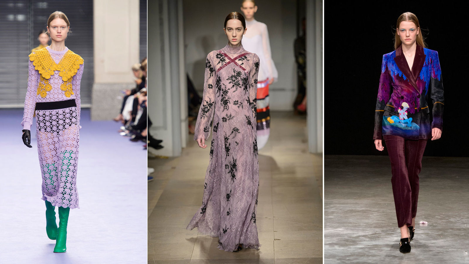 Purple Runway Models