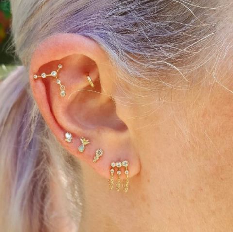 Ear Piercings - Multiple Ear Piercings Inspiration For Curating Your ...